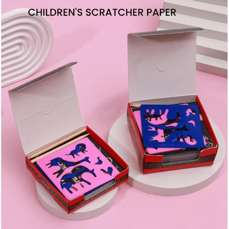 100pcs Scratch Art Set, Mini Rainbow Scratch Notes With Wooden Stylus ...