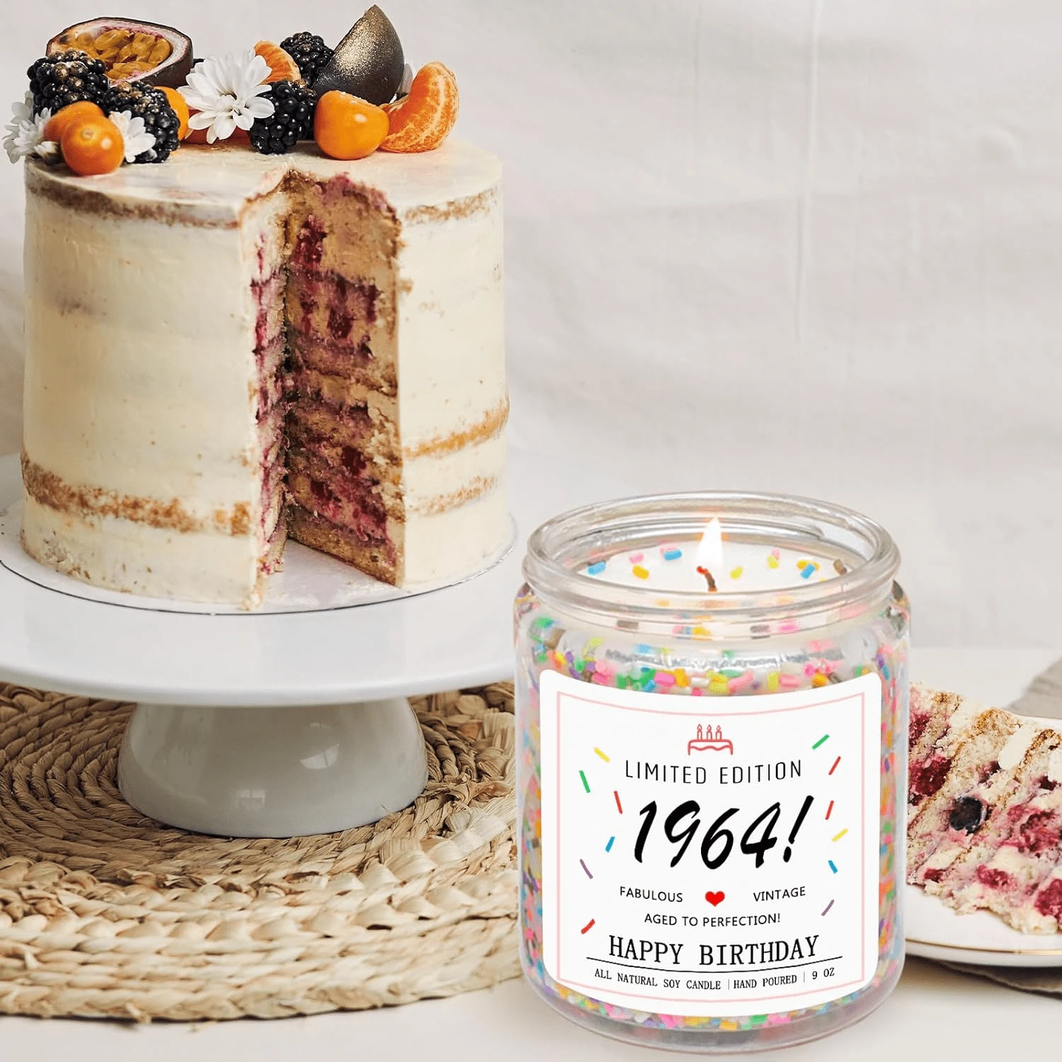 60th Birthday Gifts For Women Ideas, Happy 1964 60th Birthday Candle ...