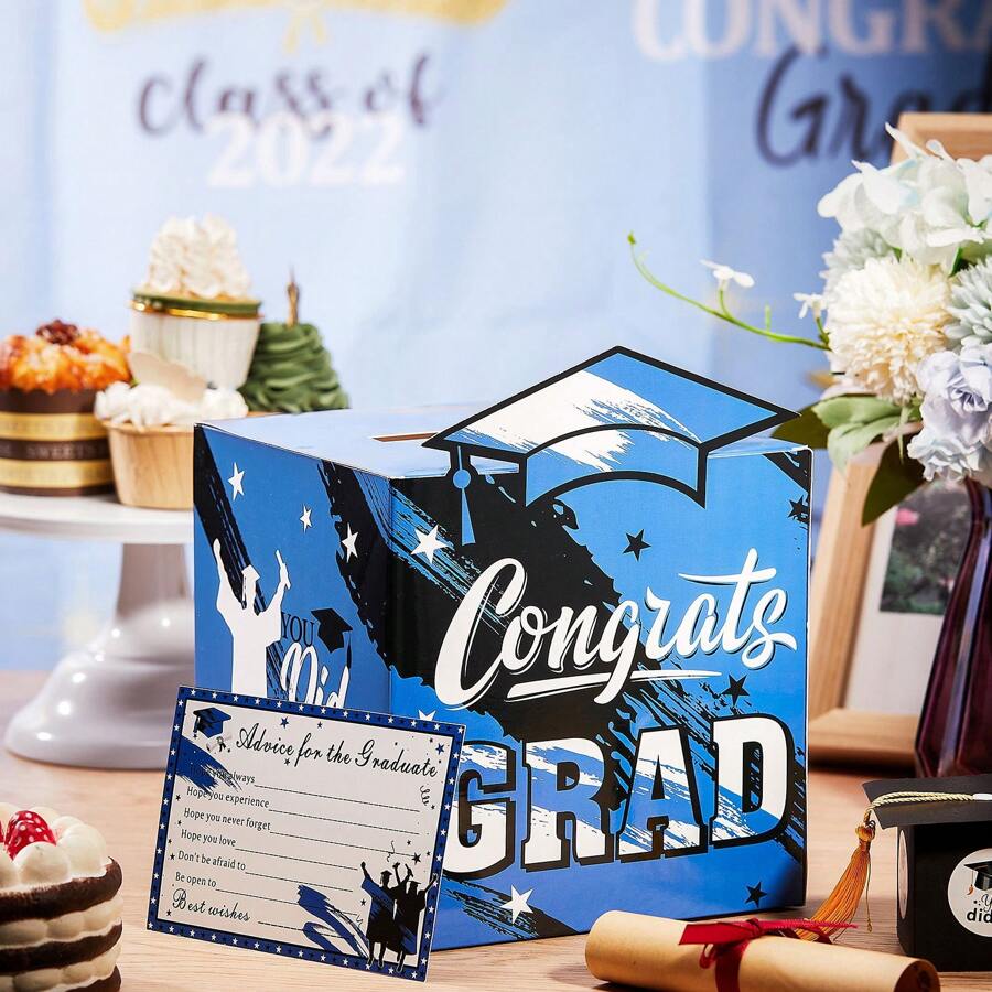 Graduation Card Box With 30 Graduation Advice Cards, Congratulation ...