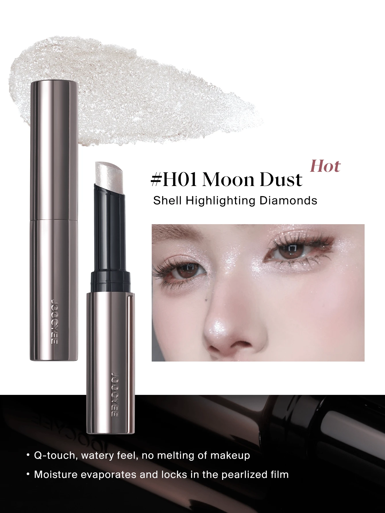 JOOCYEE Jelly Highlighter Stick H01 Moon Dust Brightening And High ...