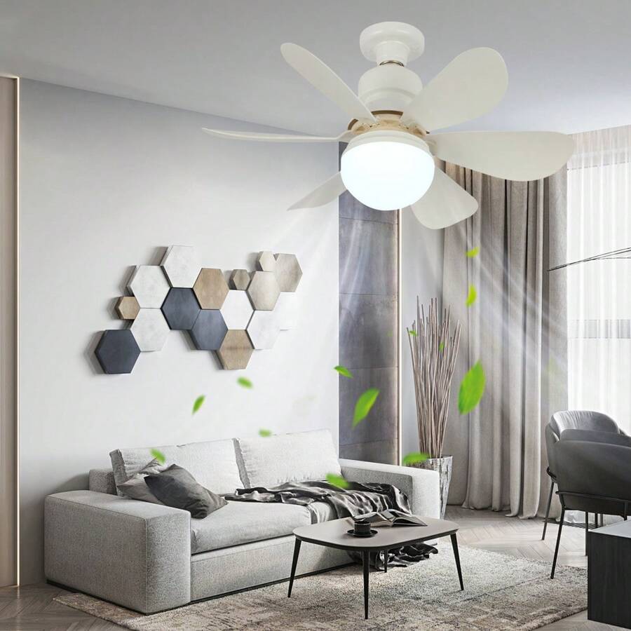 2-In-1 Ceiling Fan Light With Remote Control 3-Speed Adjustable Fan 40 ...