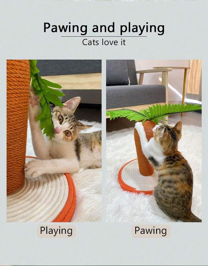 Cat Scratching Post, New Carrot-Shaped Design, Sisal Material ...