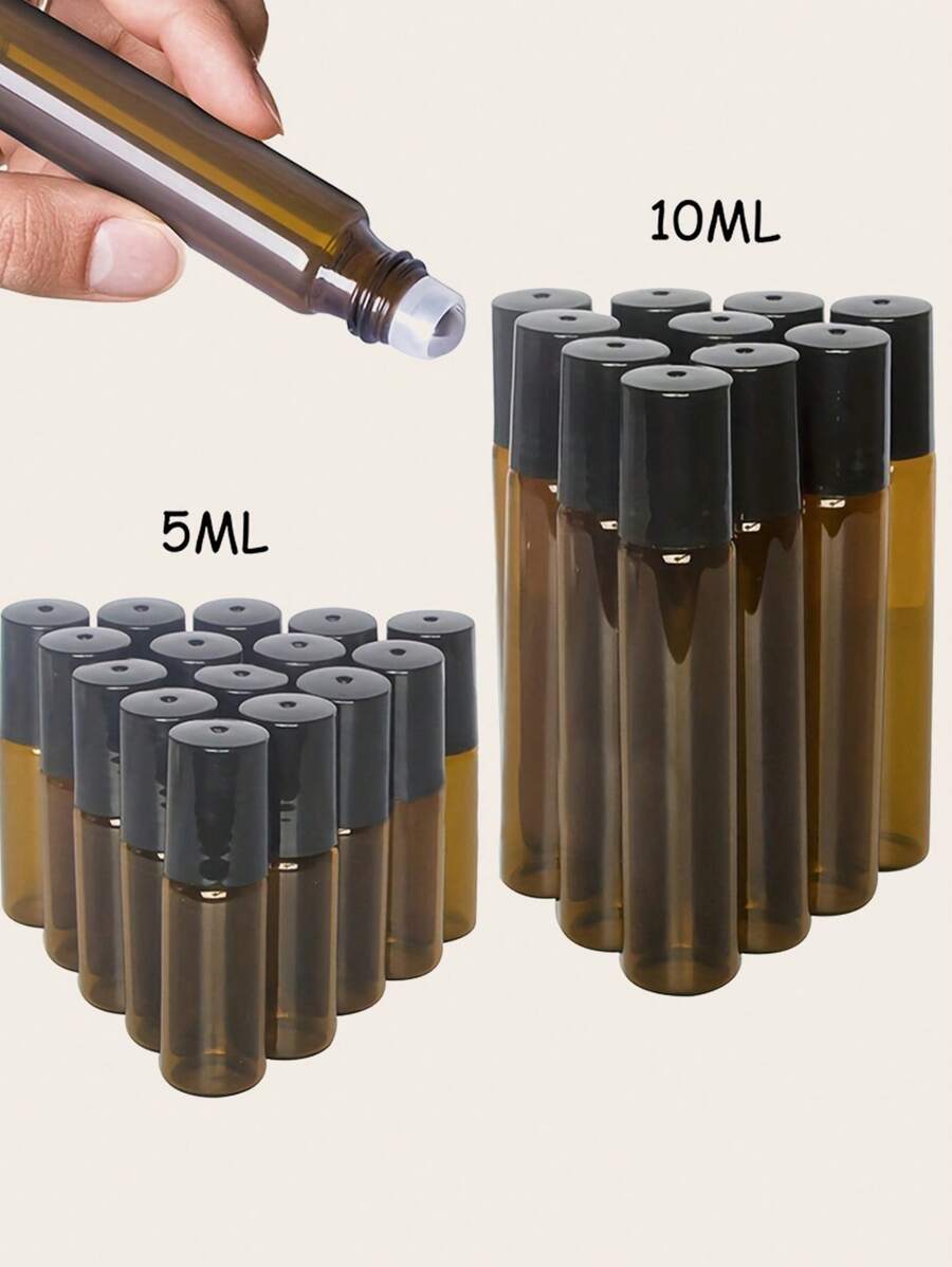 Essential Oil Roller Bottles Brown Light-Proof Roller-Ball Bottle With ...