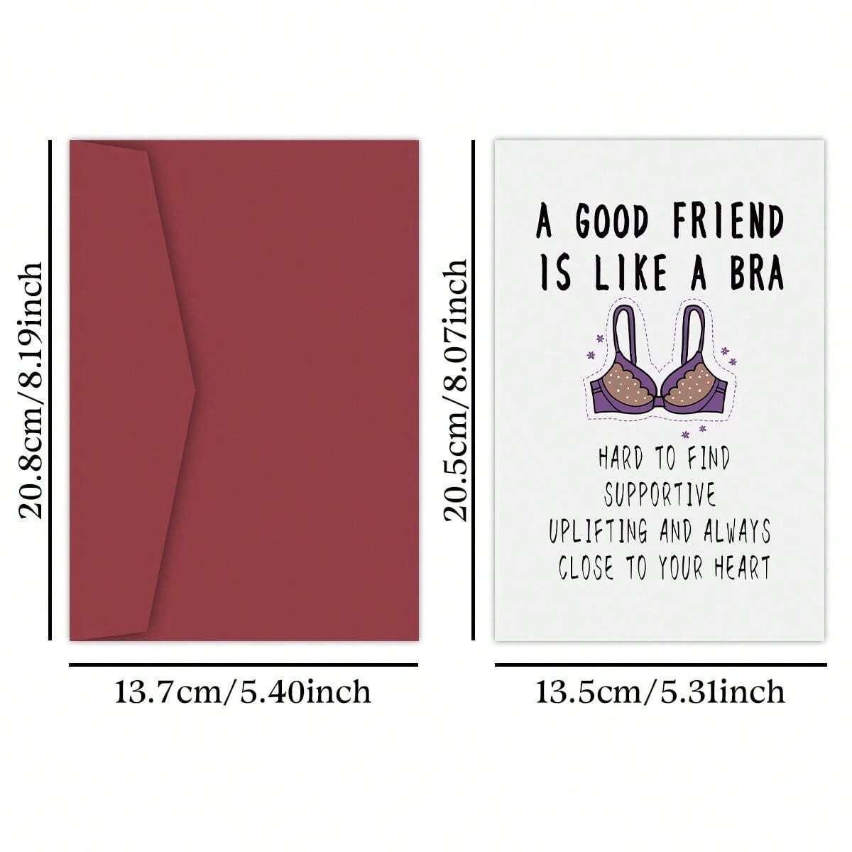 1pc Funny Best Friend Birthday Card For Women, Friend Female Birthday ...