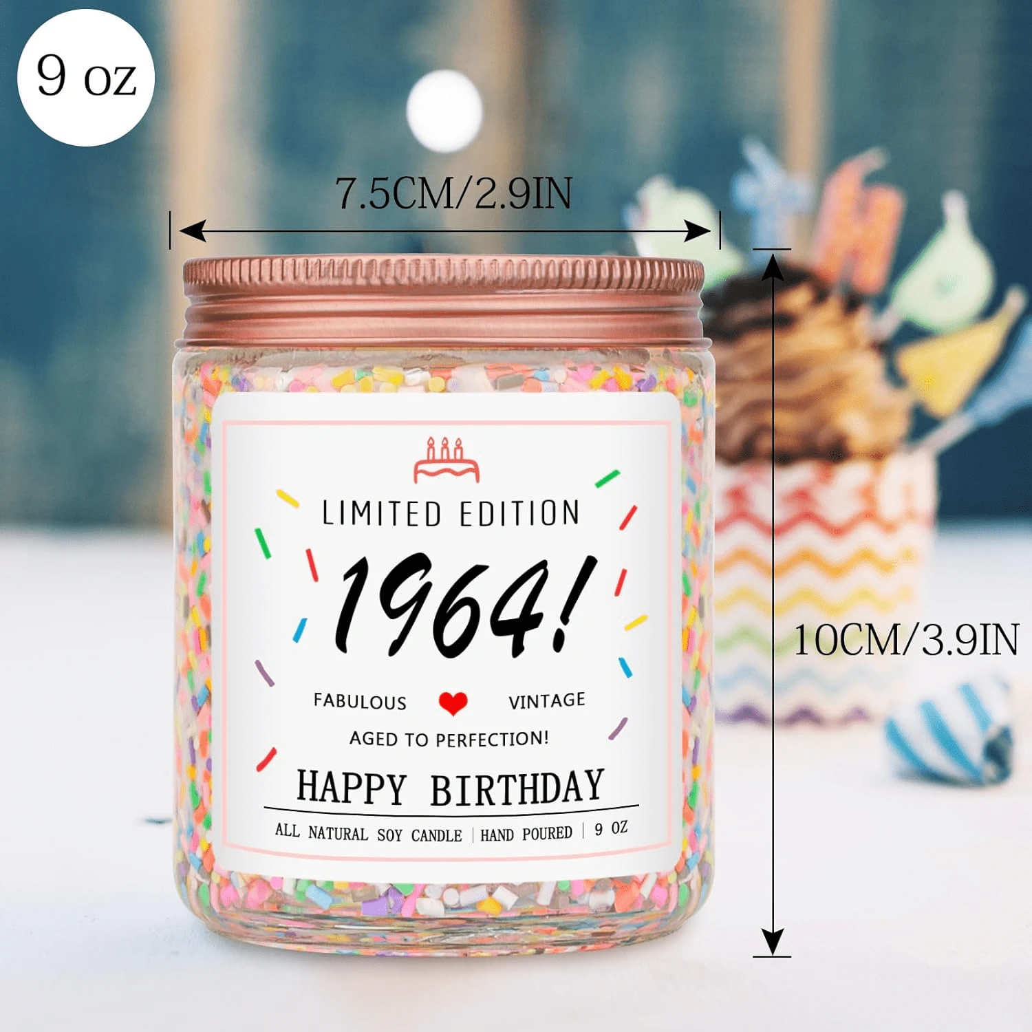 60th Birthday Gifts For Women Ideas, Happy 1964 60th Birthday Candle ...