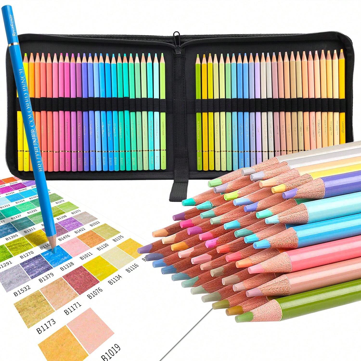 Brutfuner 72-Color Color Pencil Set, Macaron 50-Color Pencil Set ...