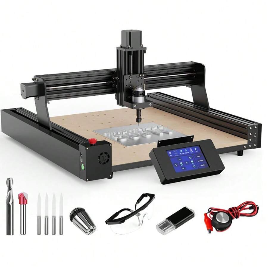 OUYANG CNC Milling Machine, 3 Axis CNC Engraving Machine TTC 450 Working Area 450 X 450 X 80mm ...