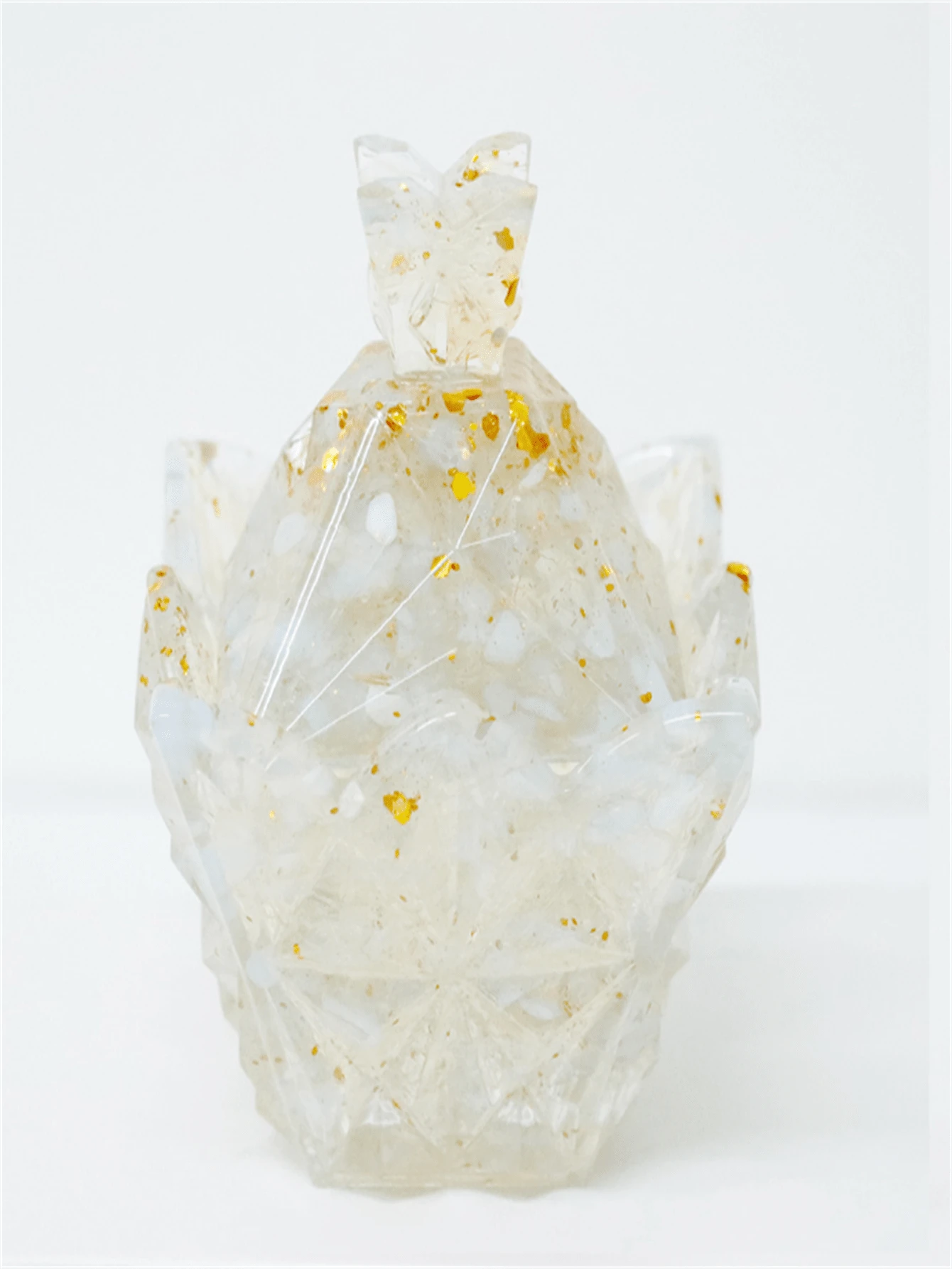 1pc Natural Crystal Drop Glue Storage Box Home Desktop Storage Box ...