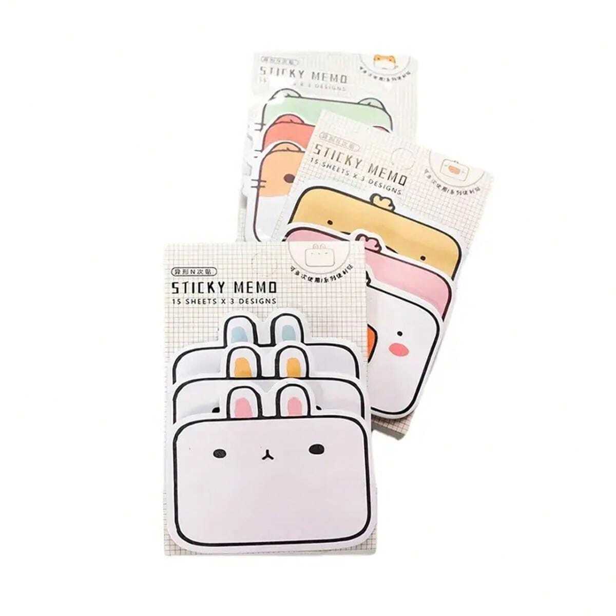 7 Kinds Of Cute Cartoon Animal Sticky Notes, Self-Adhesive Sticky Notes ...