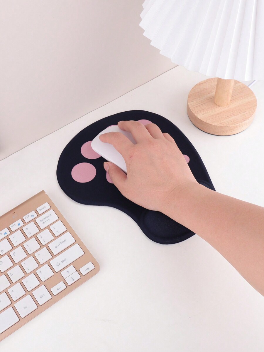 1 pezzo Pad di gioco per mouse con impronta di gatto con supporto per ...