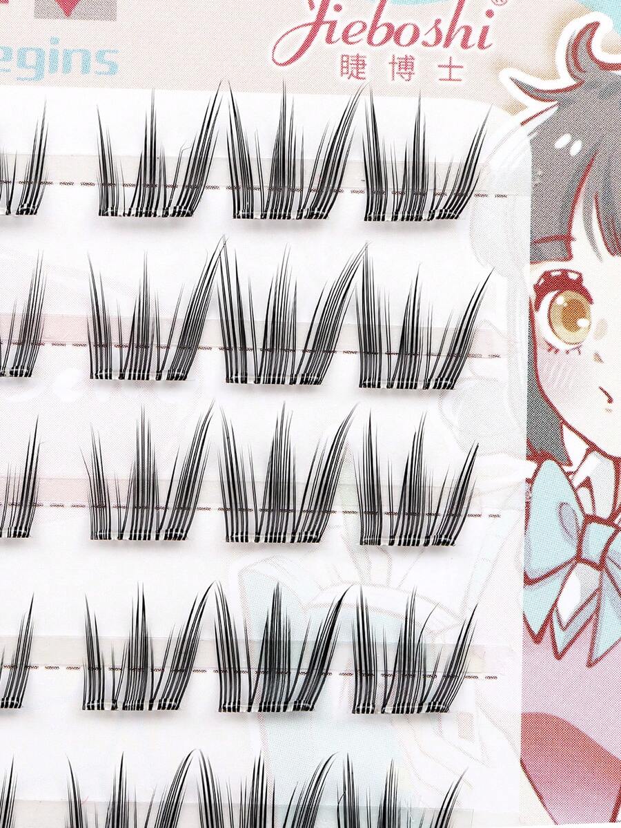 36 Clusters Natural & Dramatic Style Self-Adhesive False Eyelashes With ...
