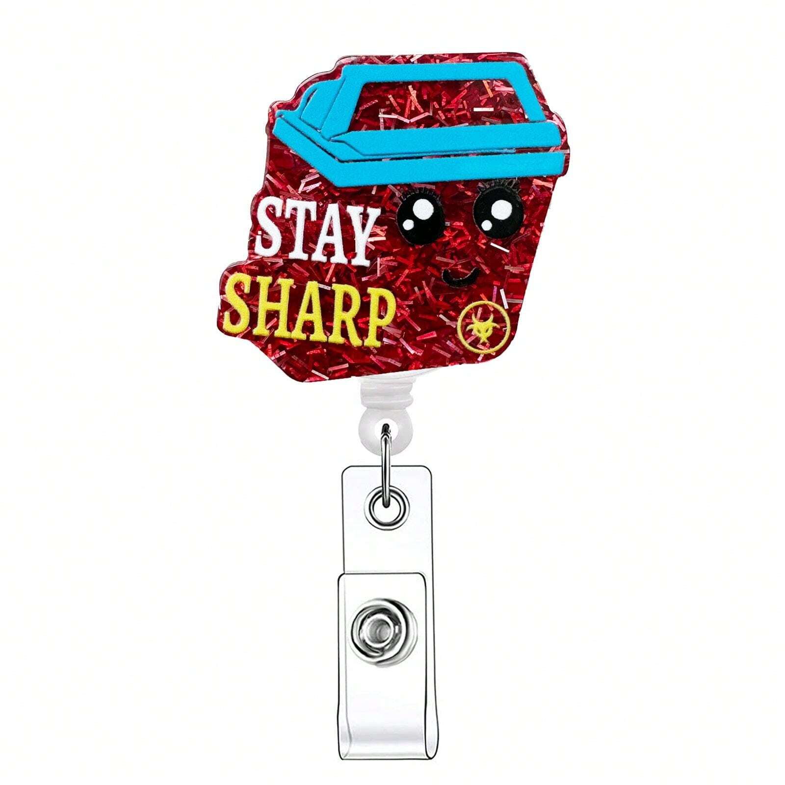 1 pièce Porte-badges rétractable Stay Sharp avec clip pour infirmière ...