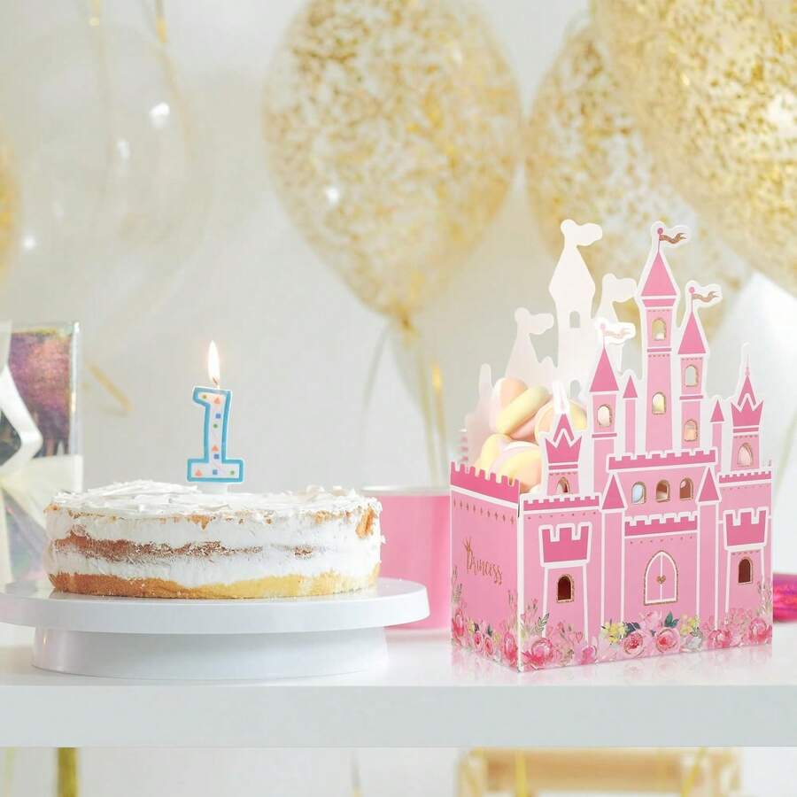 10 Princess Castle Boxes, Princess Castle Candy Boxes, Glitter Princess ...