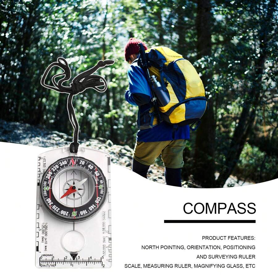 Acrylic Survival Hiking Compass Higher Accuracy Provides With The ...