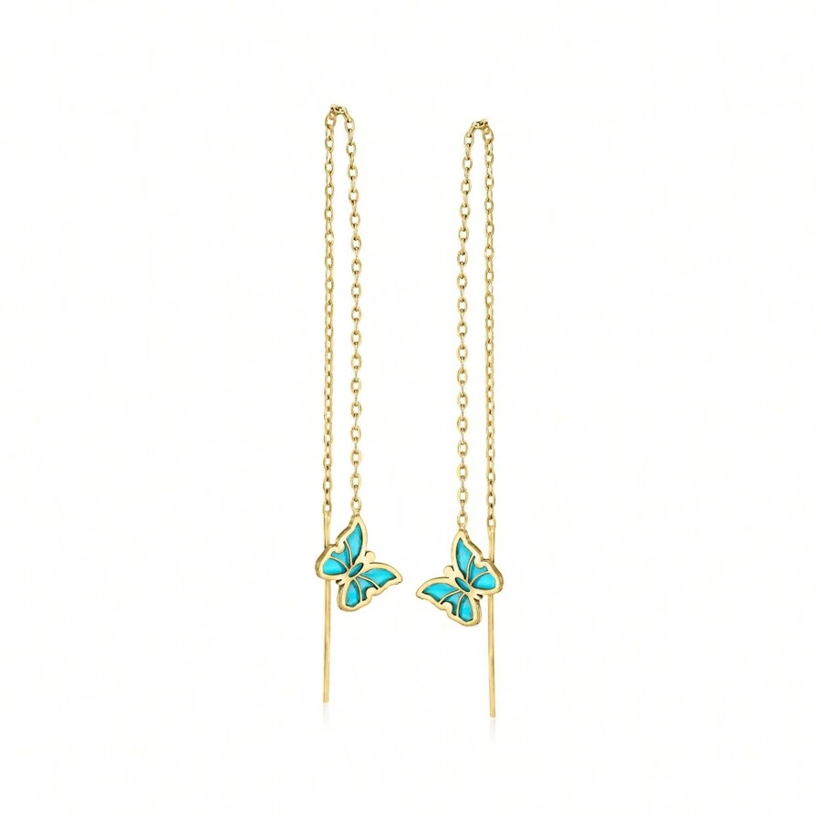 RS Pure RS Pure By Ross-Simons Italian Turquoise Enamel Butterfly ...
