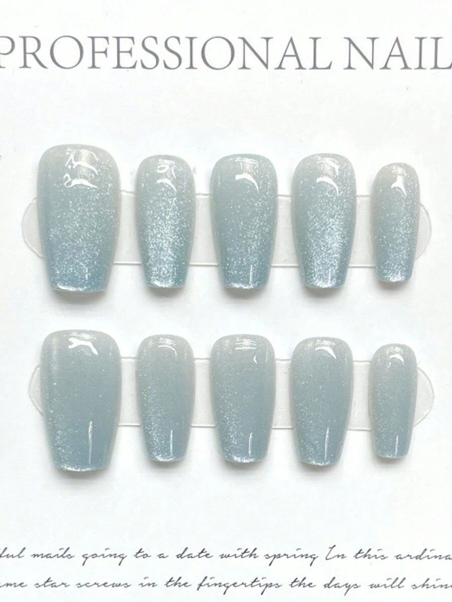 10 ชิ้น Handmade Ice Blue Cat Eye สติกเกอร์สำหรับ Cooling และ Dreamy ...