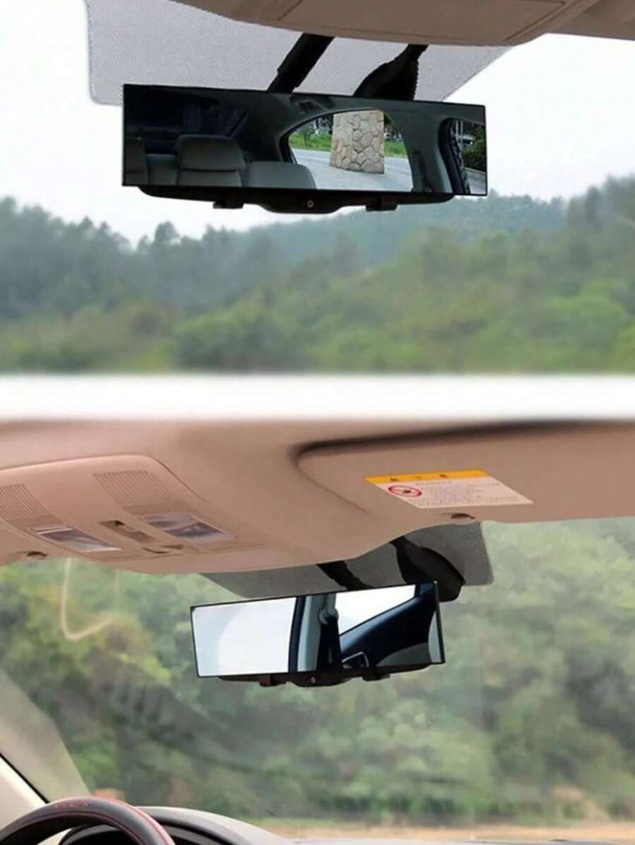 1pc Anti-Fog Anti-Glare Indoor Rearview Mirror With Wide-Angle Curved ...