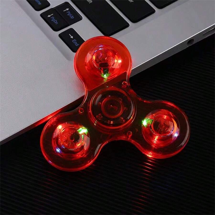 1Pc Fingertip Crystal Gyroscope LED Luminous Transparent Flash ...