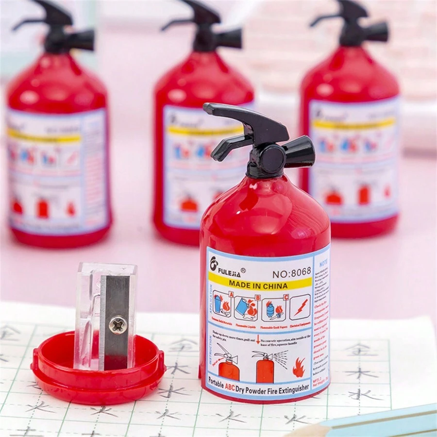 2pcs Of Pencil Sharpeners In The Shape Of Fire Extinguishers, A Special And Interesting Pencil ...