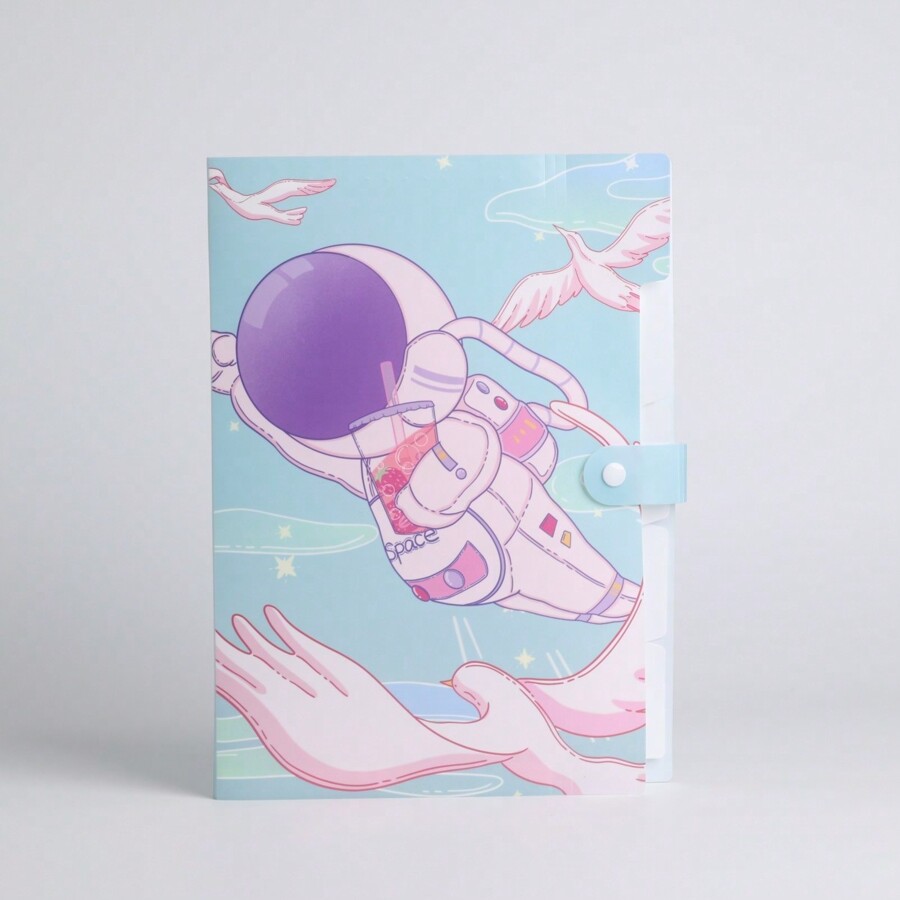 Astronaut Space File Folder, Expanding File Folders With Labels, 5 ...