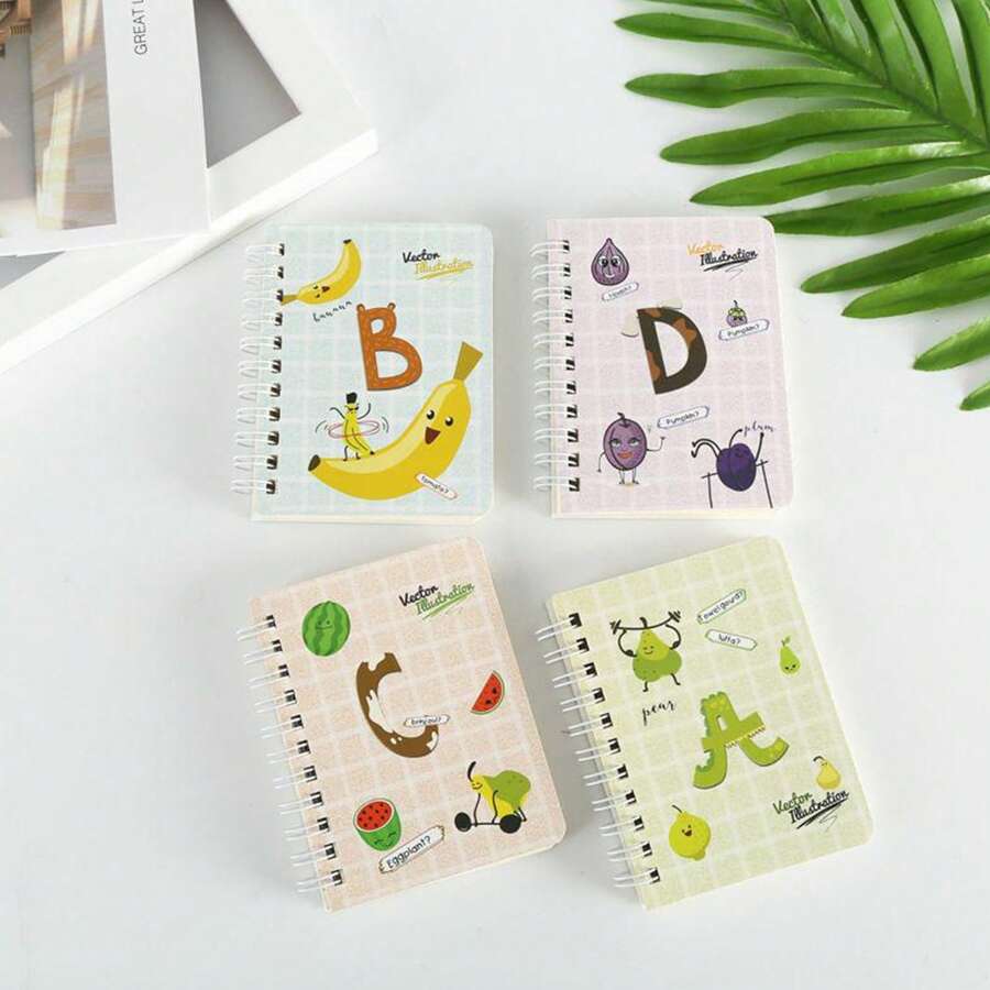 4 Pack Pocket Notebook Small Spiral Notebook Mini Notepad Colorful Memo ...