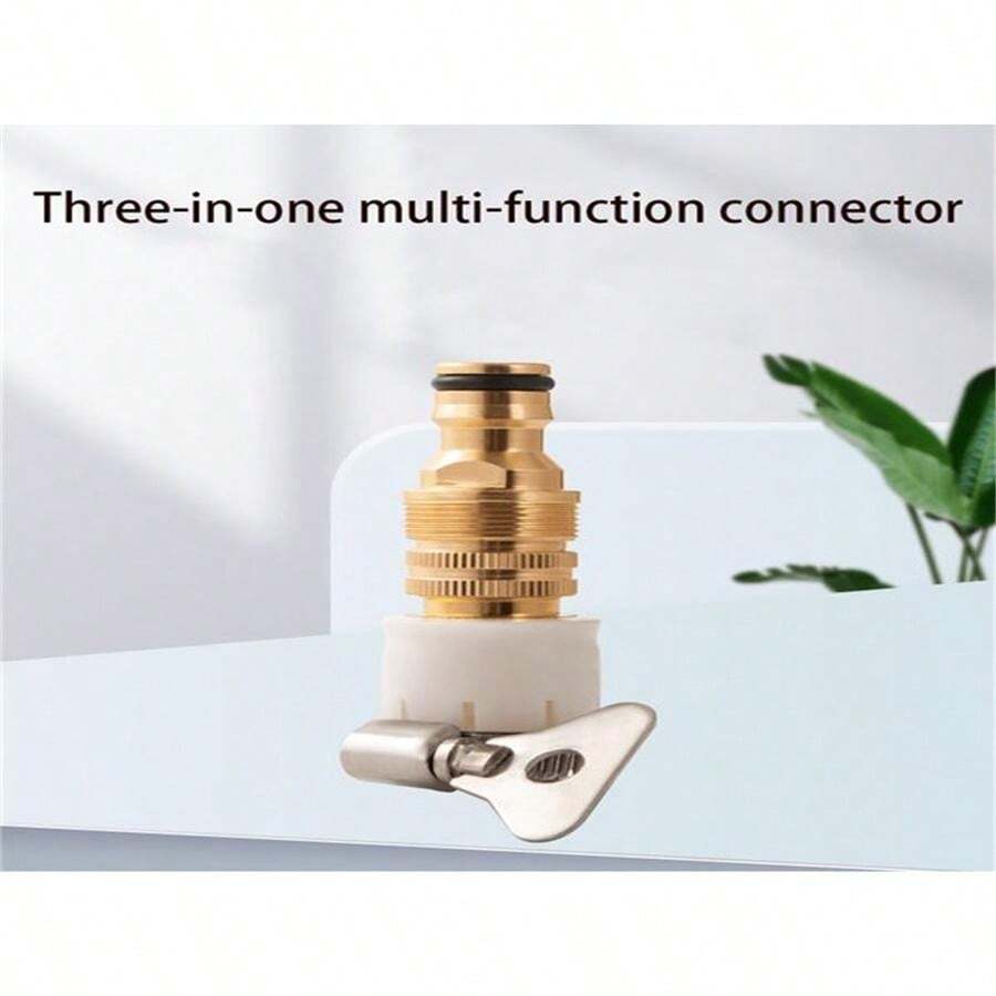 1pc Alloy Plated Brass Multi-Function Faucet Connector Nipple Type ...
