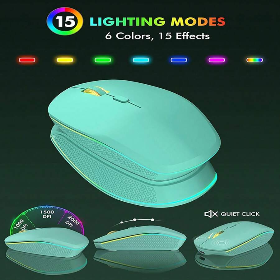 Jomaa Rgb Backlit Wireless Keyboard And Mouse Combo With With Light Up
