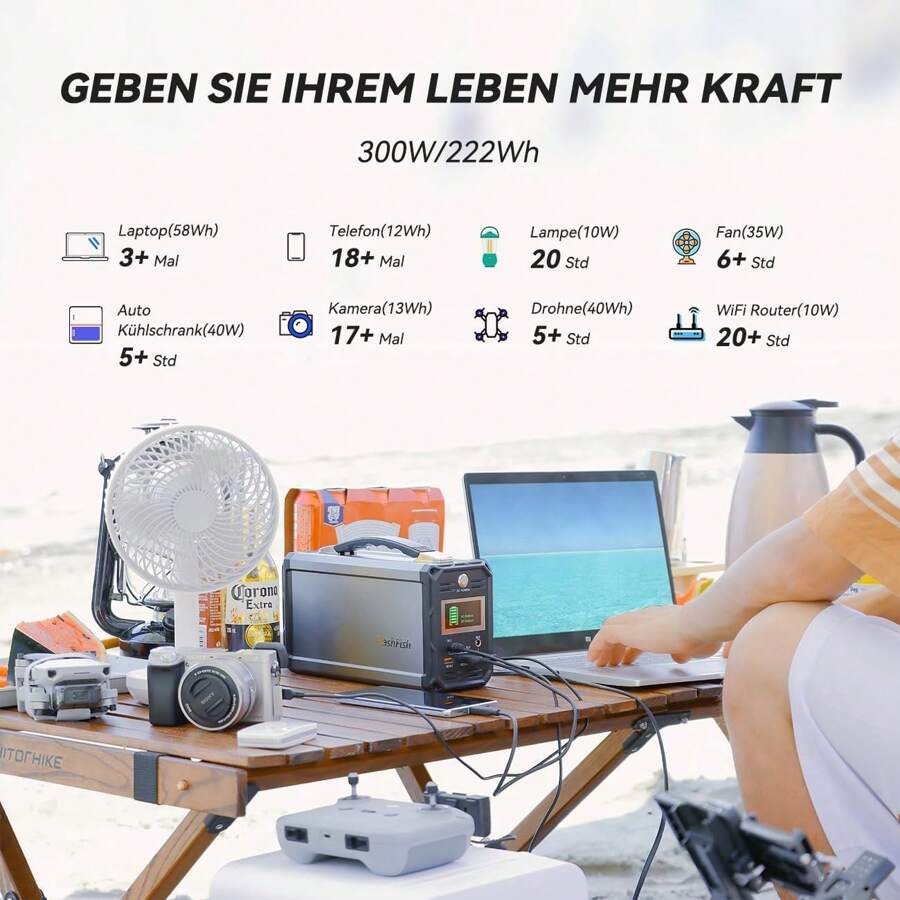 Generador solar con panel solar incluido, estación de energía portátil ...