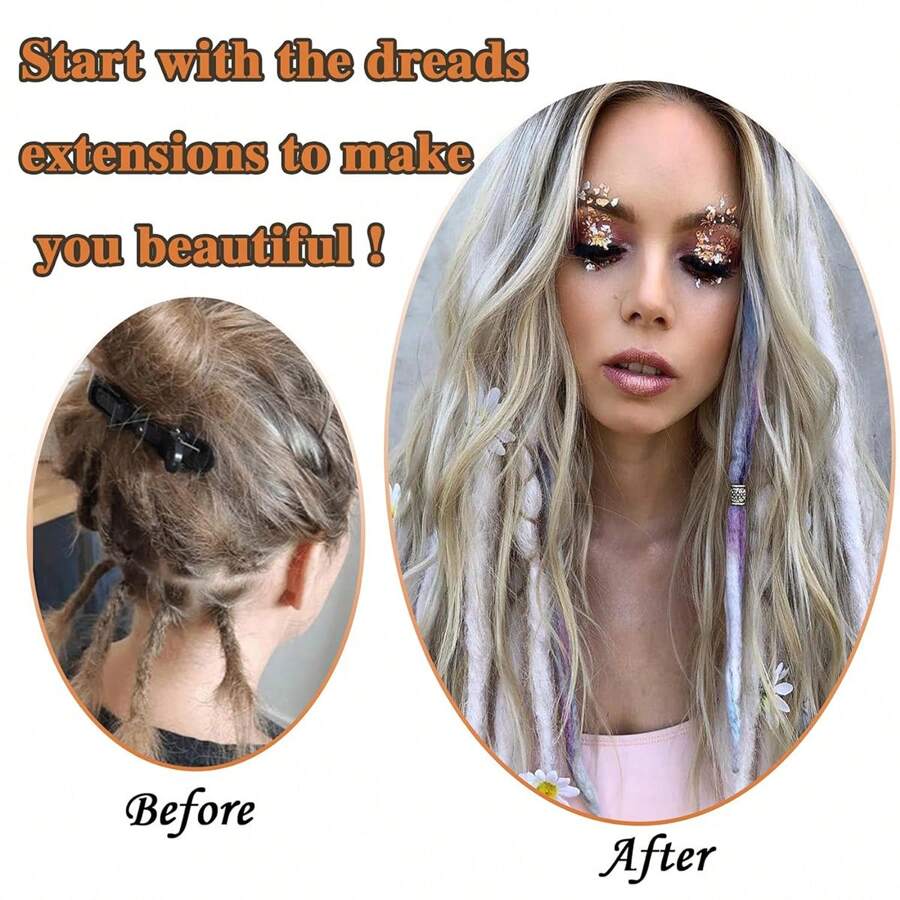 22 Inch Dreadlocks Extensions Goddess Locs Crochet Hair For Women 10 ...