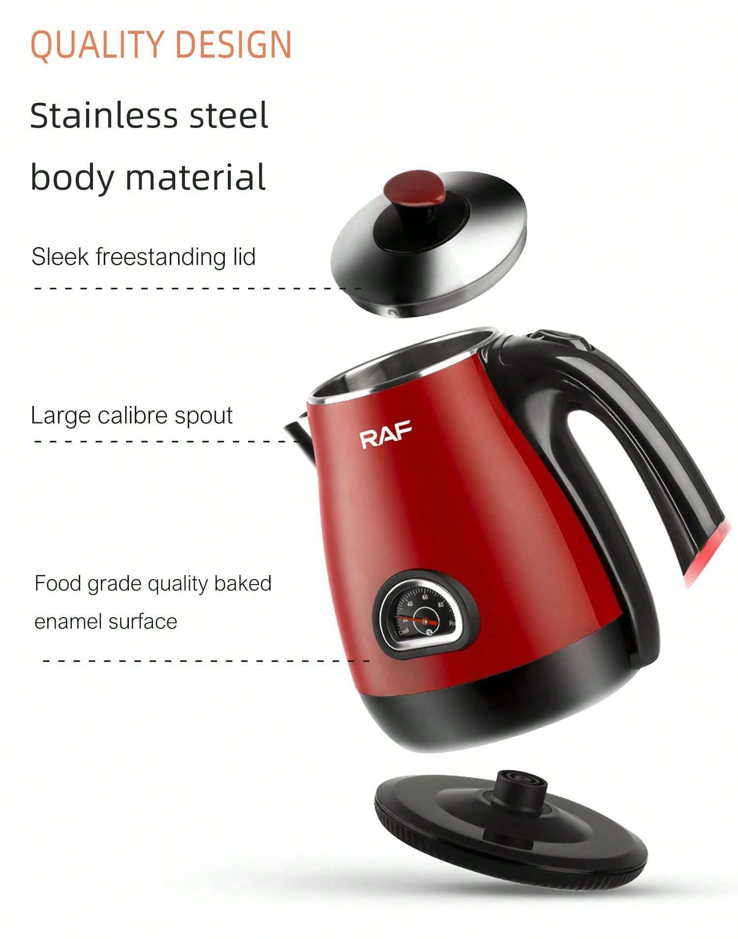RAF Intelligent Multifunctional Electric Kettle Household Automatic Power-Off Stainless Steel ...