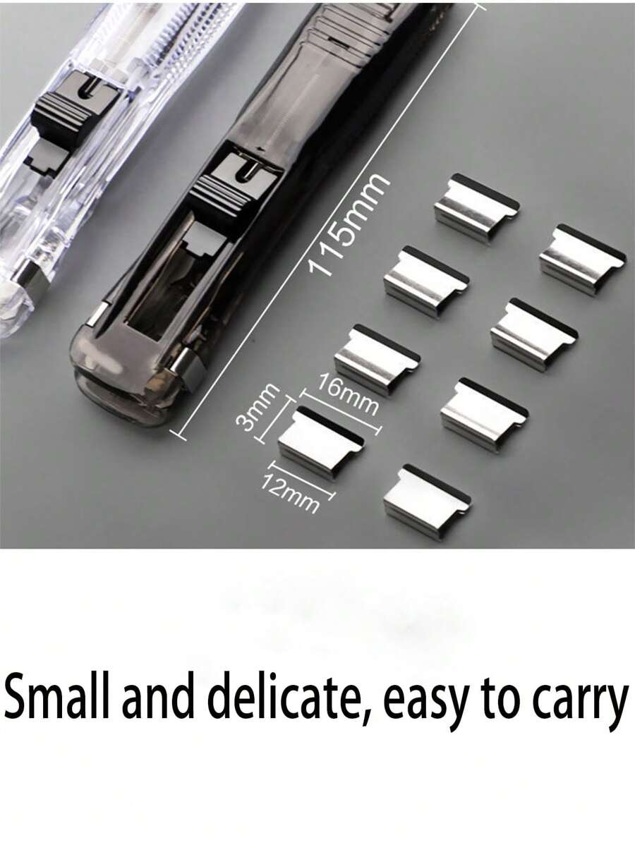 1pc Lightweight Push Clip Folder Stapler, Fixing Exam Papers And Pages ...