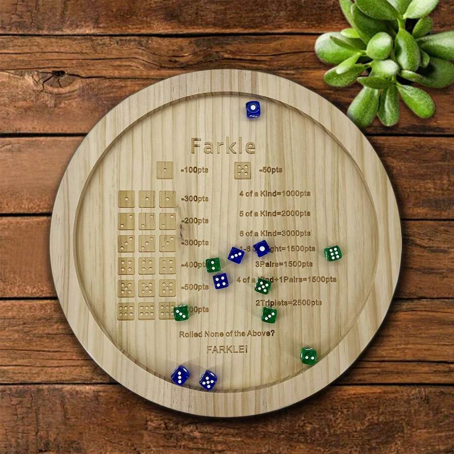 Farkle Dice Tray, Wooden Dice Tray For Farkle Classic Dice Game, Dice ...