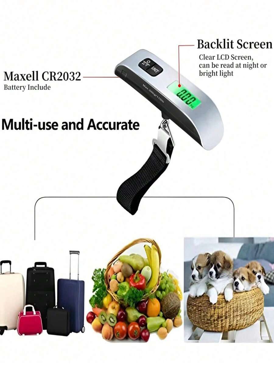 A Portable Digital Luggage Weight Scale For Packaging - Hanging Scale ...