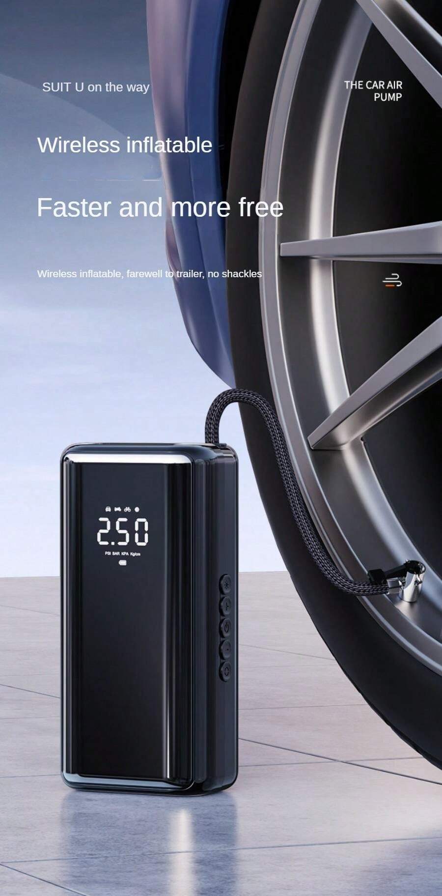 Car Mounted Inflation Pump, Portable Electric Vehicle Inflation Pump ...