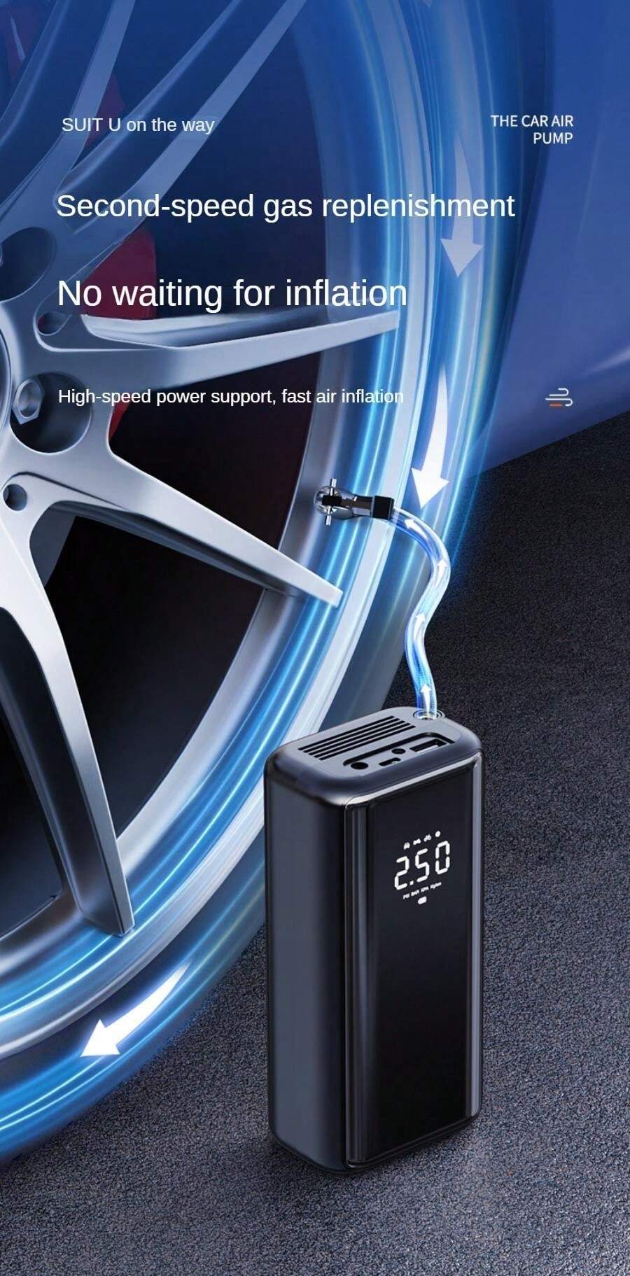 Car Mounted Inflation Pump, Portable Electric Vehicle Inflation Pump ...