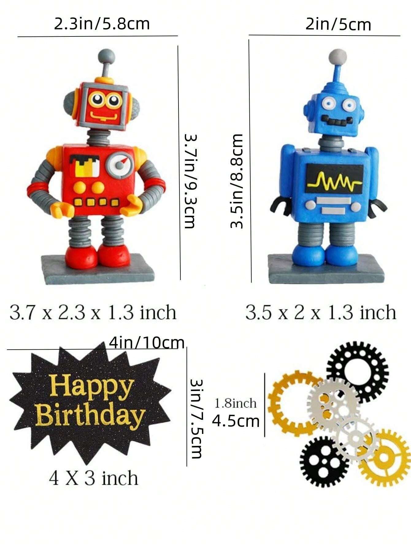Robot Cake Decorating Equipment For Robot Themed Birthday Party, Happy ...