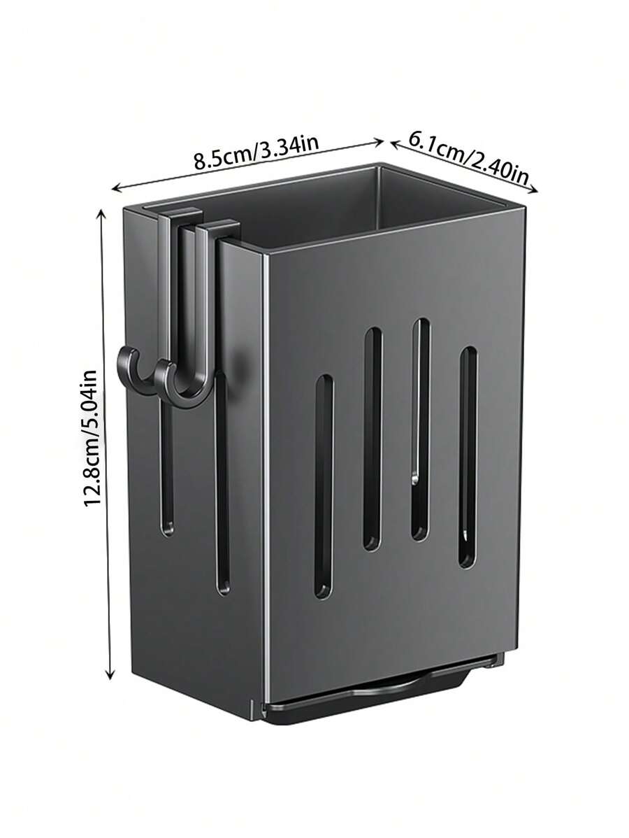 1pc Flatware Storage Box, Modernist Wall-Mounted Punching-Free Flatware ...