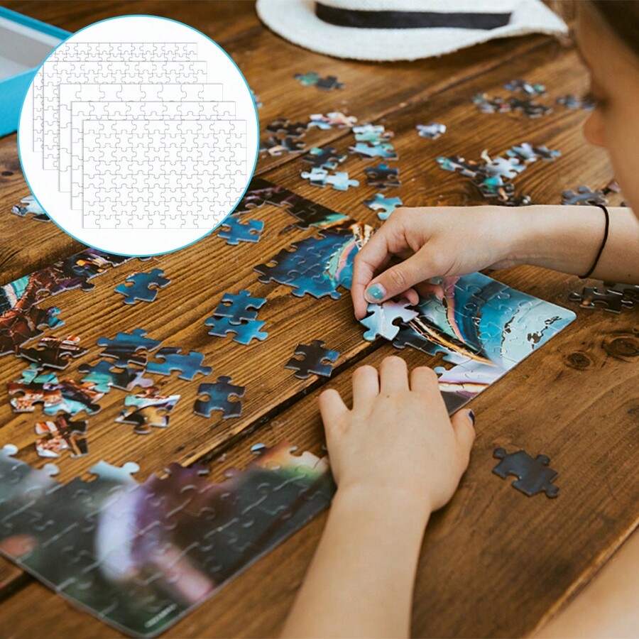 10 Sheets Sublimation Puzzle Blank Jigsaw Puzzles DIY Puzzle Paintable ...