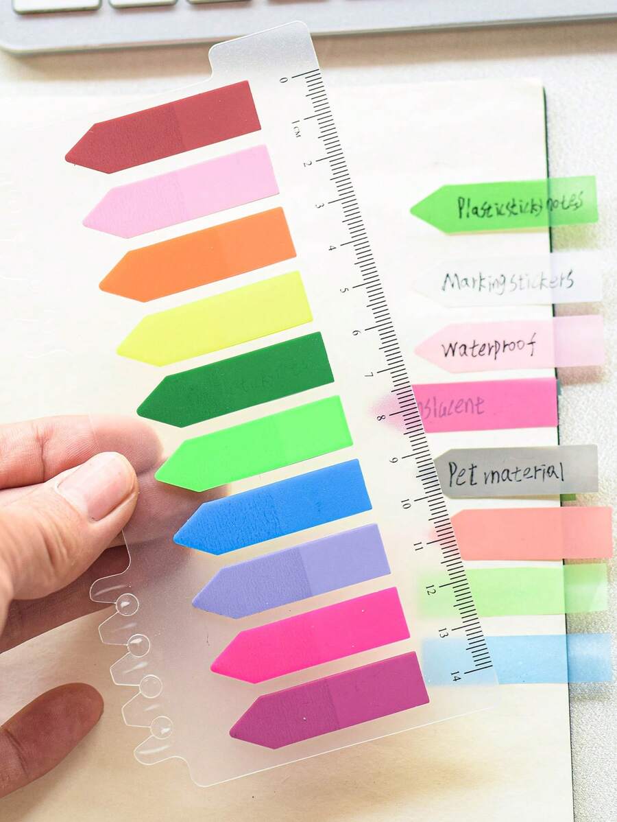 200pcs PET Arrow Shaped Semi-Transparent Sticky Notes In Morandi Color ...