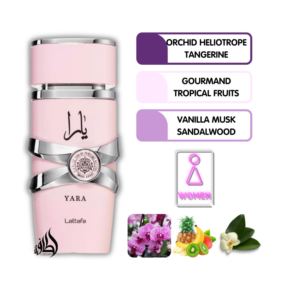 Lattafa Lattafa Yara 3.4 Oz EDP By Lattafa Perfume For Women 100mL Eau De Parfum Floral Fruity ...
