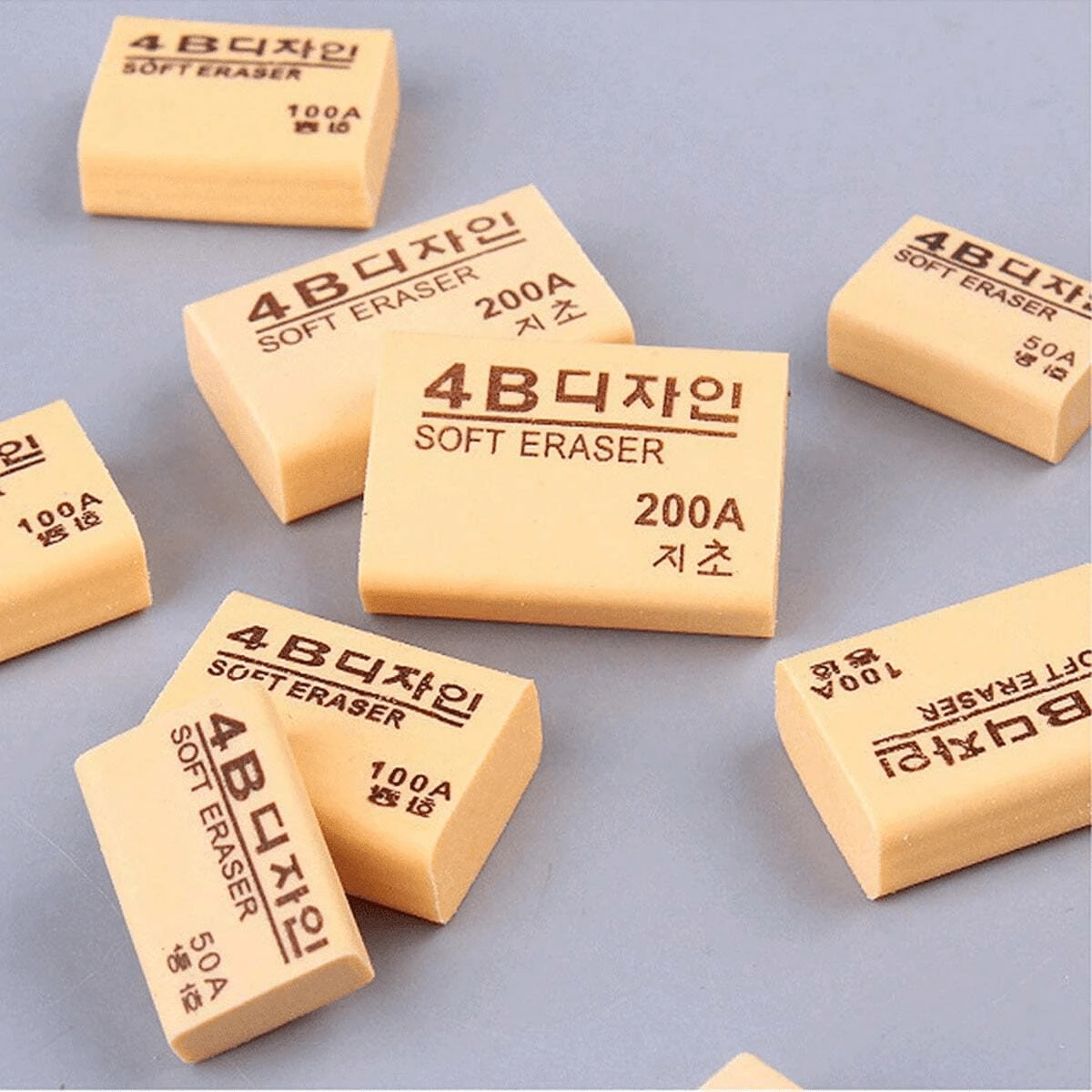 30 Pieces/Box Khaki Soft 4b Pencil Erasers, Easy To Erase For Student ...