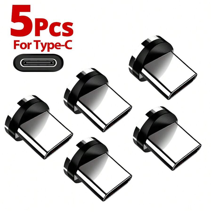 5 Packs Round Magnetic Cable Tip Micro USB Magnetic Charger Cable Plug ...