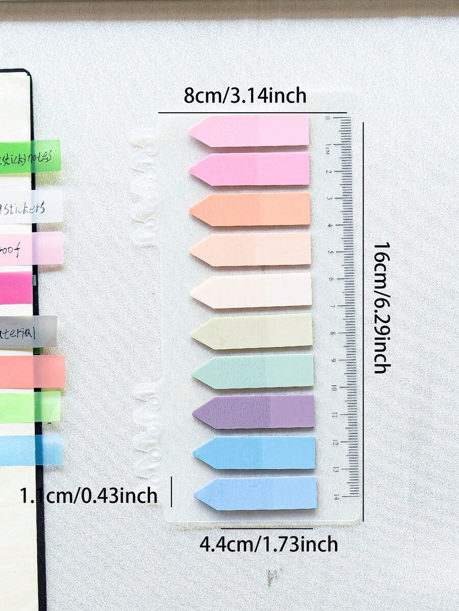 200 Sheets/Pack PET Arrow-Shaped Semi-Transparent Sticky Notes In ...