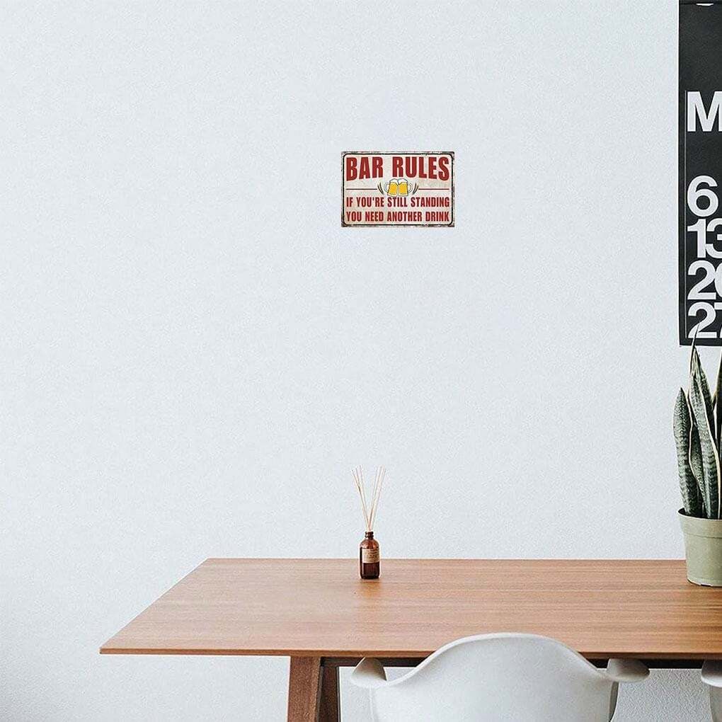 1pc,Vintage Bar Rule's Tin Signs Cheers Metal Signs Funny Wall Decor ...
