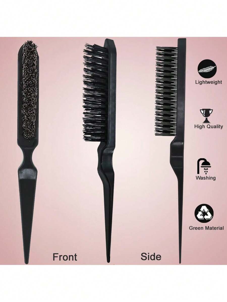 10 Pieces Hair Styling Comb Set Teasing Hair Brush Triple Teasing Comb ...