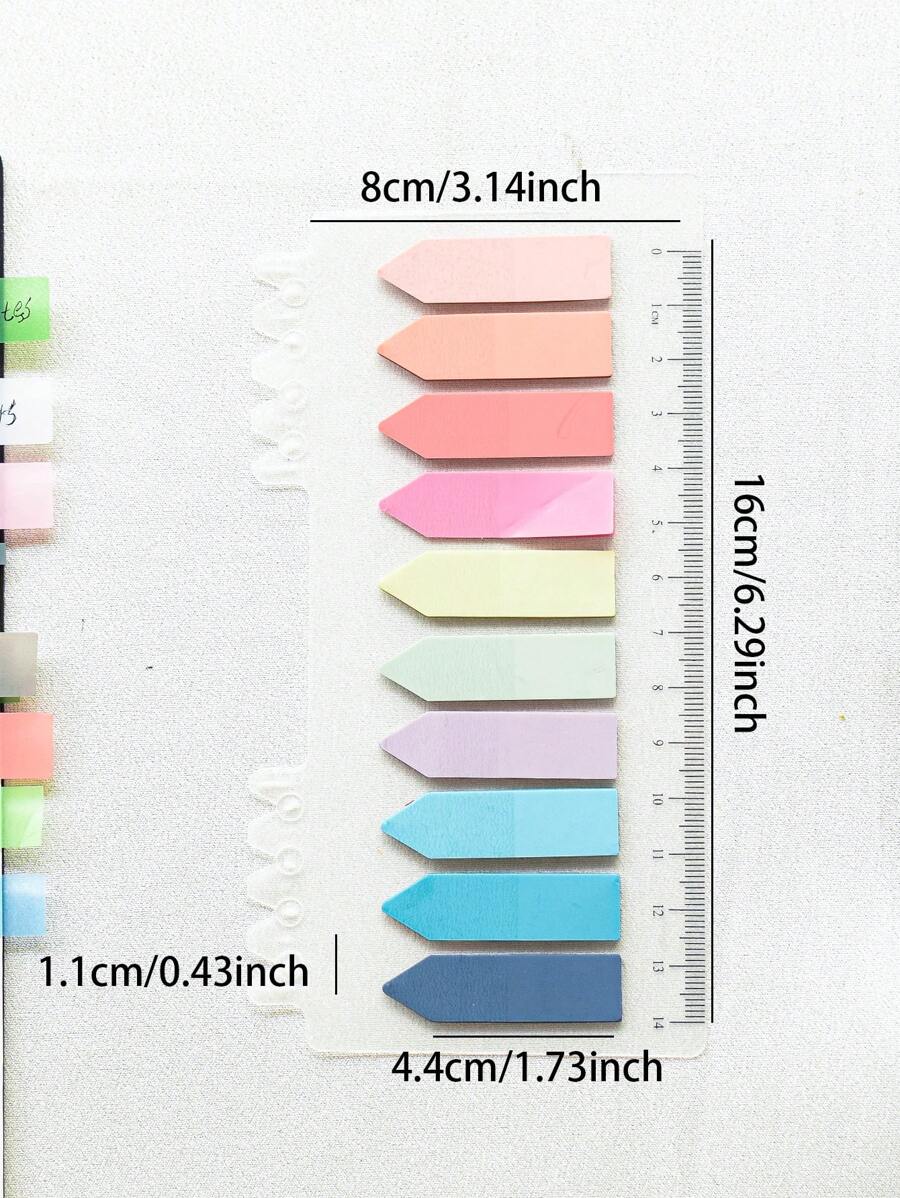 200pcs PET Semi-Transparent Arrow-Shaped Sticky Notes In Morandi Color ...
