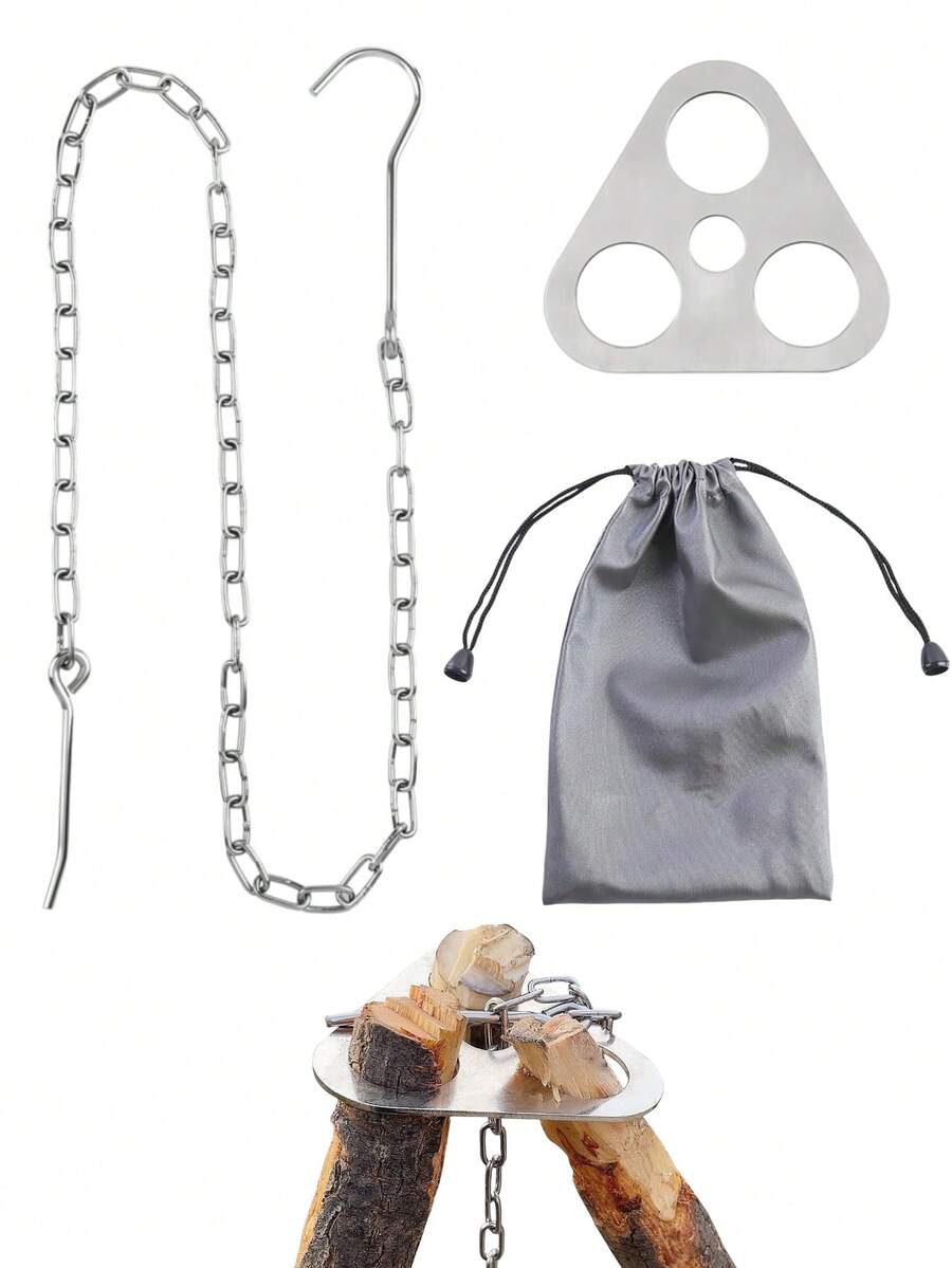 Placa de Tripé para Fogueira - Transforme Galhos em Tripé de Aço ...