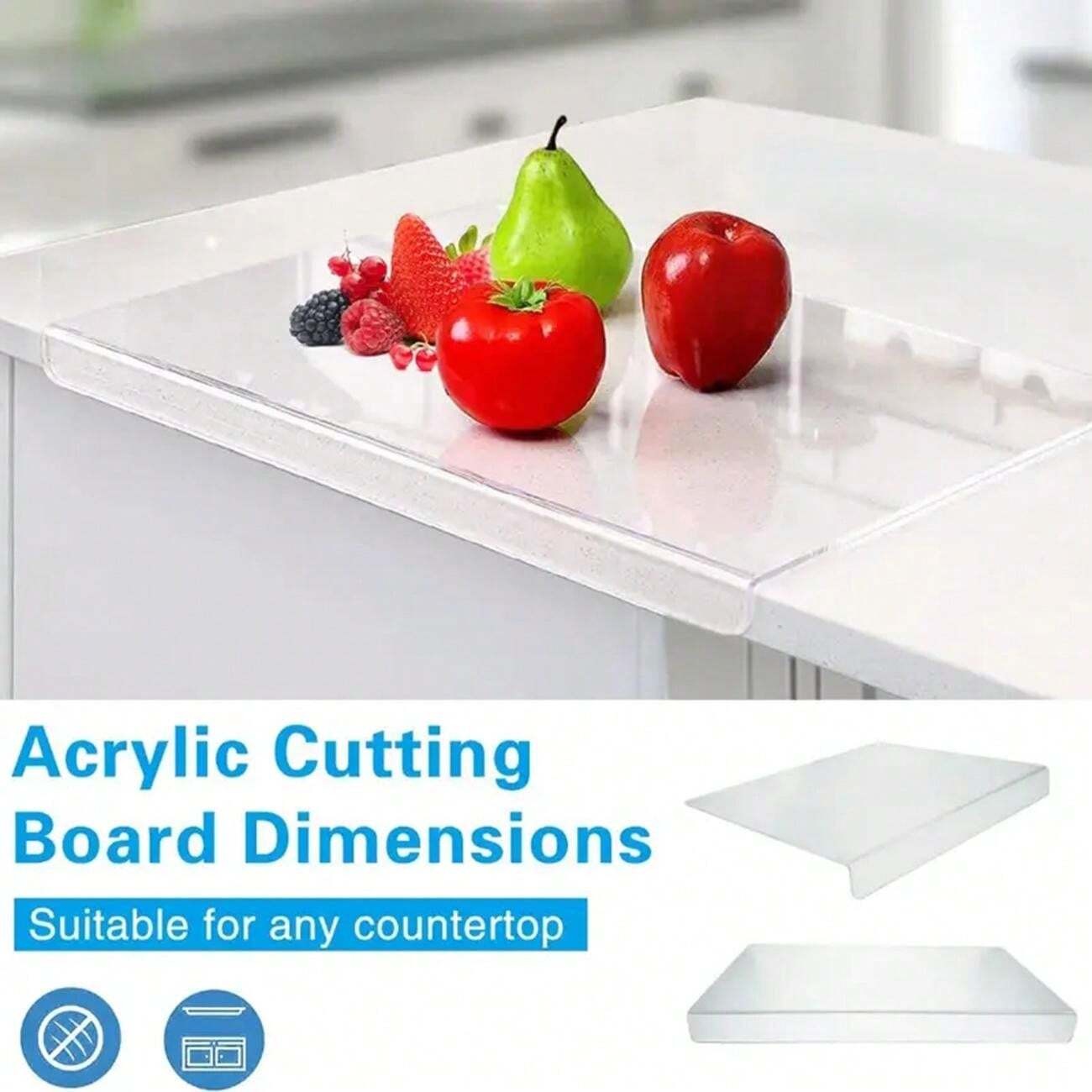 1pc Ultra-Thick Acrylic Cutting Board Anti-Skid Food Chopping Board ...