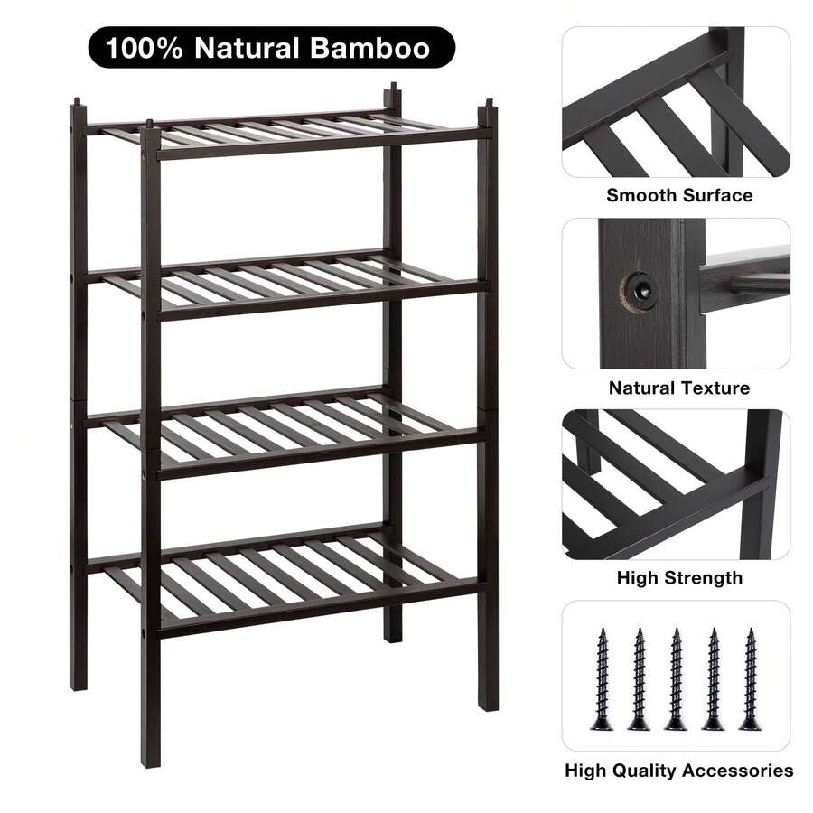 Narrow Shoe Rack For Closet,Sturdy Small Shoe Rack Organizer,4 Tier ...