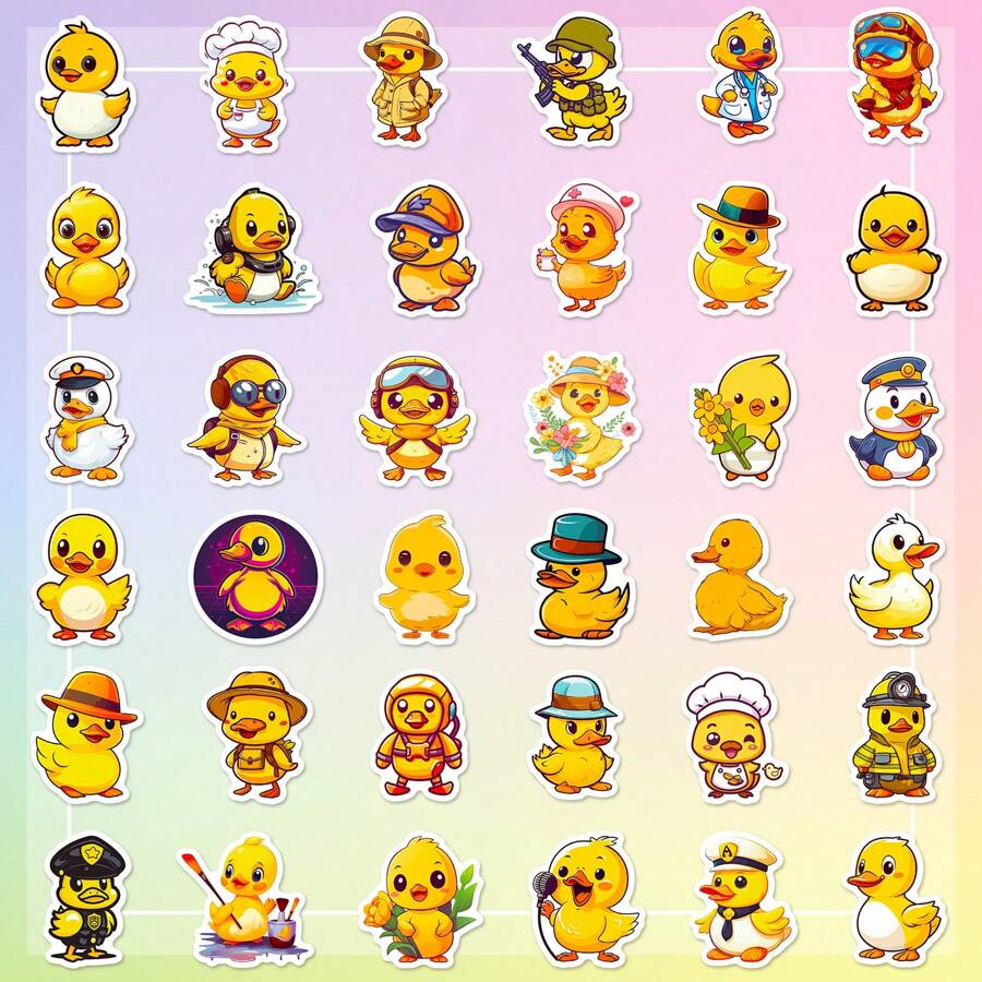 100 Piezas de Pegatinas de Pato Divertido, Pegatinas Impermeables ...